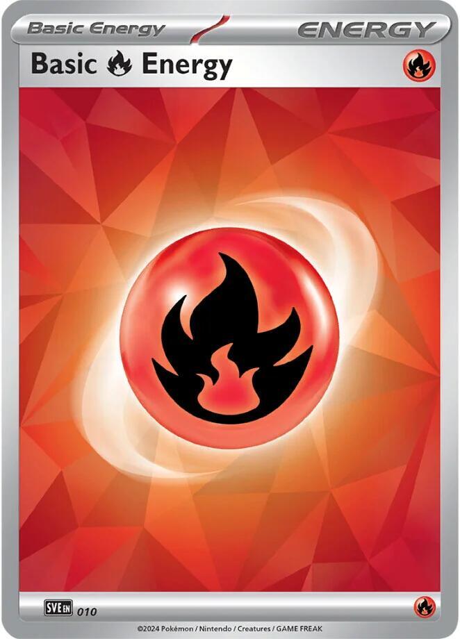 Basic Fire Energy (Reverse Holo Common) - SVE010 – MK Cards