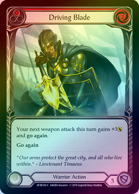 Driving Blade (Red) (Rainbow Foil Common) - WTR144 - Unlimited – MK Cards