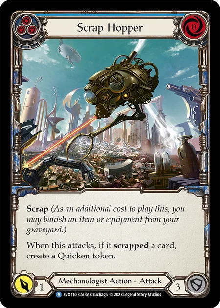 Scrap Hopper (Blue) - EVO110 - Rainbow Foil – MK Cards