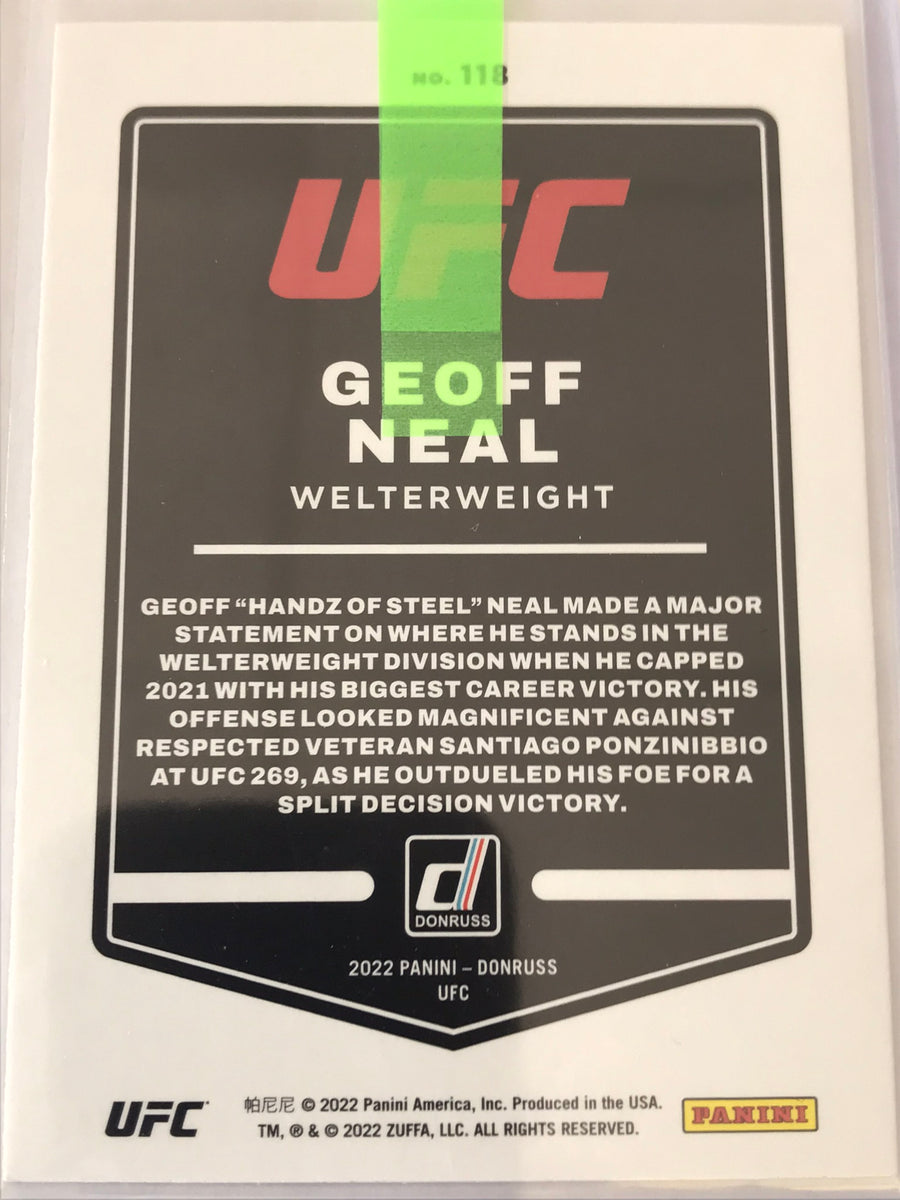 2022 - Geoff Neal - Base - Donruss Green Flood - #118 – MK Cards