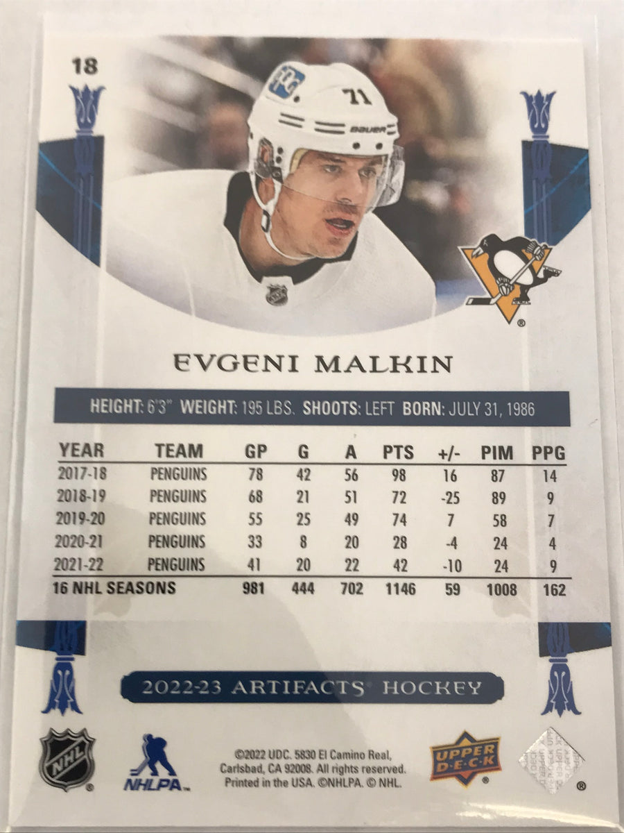 2022-2023 - Evgeni Malkin - Upper Deck Artifacts (Emerald) - #18 – MK Cards