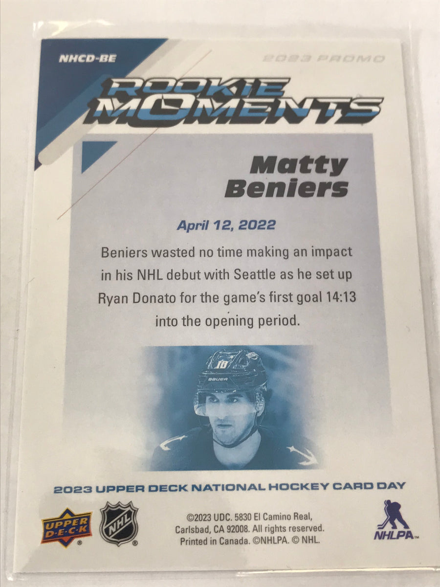 2022-2023 - Matty Beniers - National Hockey Card Day - NHCD-BE – MK Cards