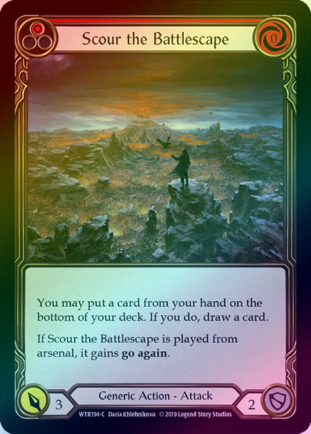 Scour the Battlescape (Red) (Rainbow Foil Common) - WTR194 - Unlimited ...