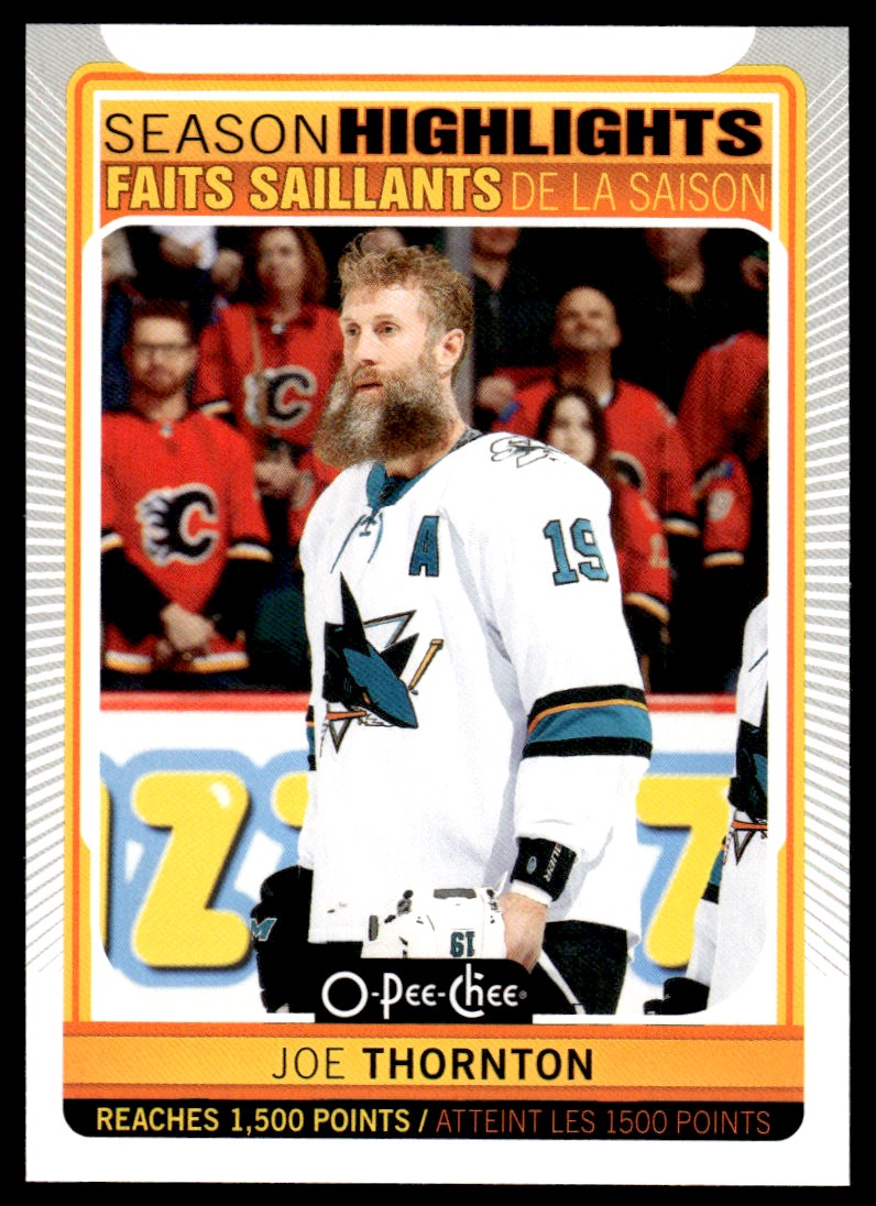 2021-2022 - Joe Thornton - O-Pee-Chee - #596 – MK Cards