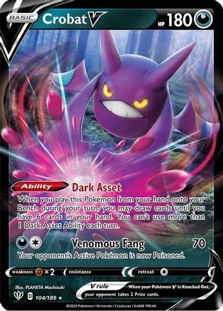 Crobat V (Ultra Rare) - 104/189 – MK Cards